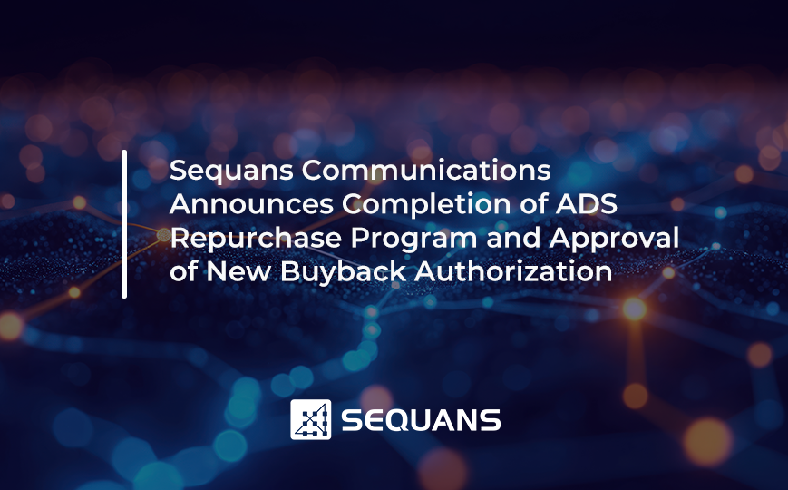 Sequans Communications Announces Completion of ADS Repurchase Program and Approval of New ...
